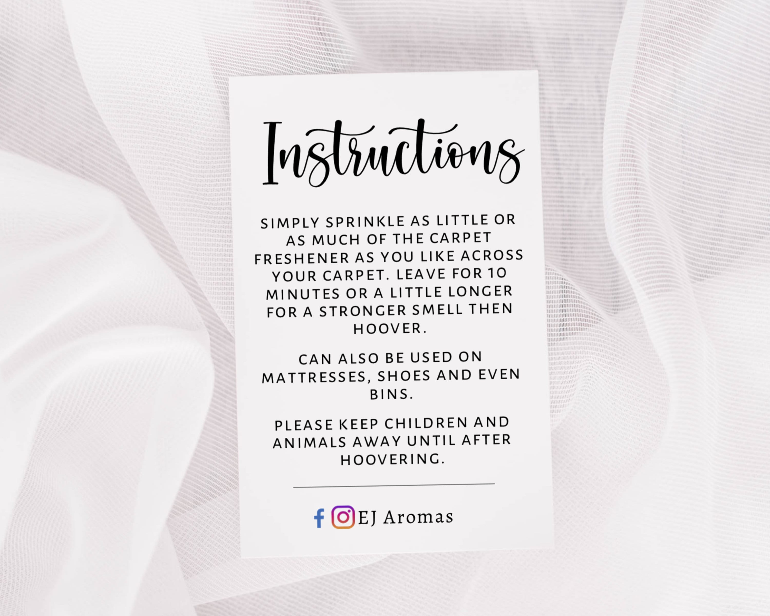 Personalised Instructions Cards Custom Washing Instructions - Etsy