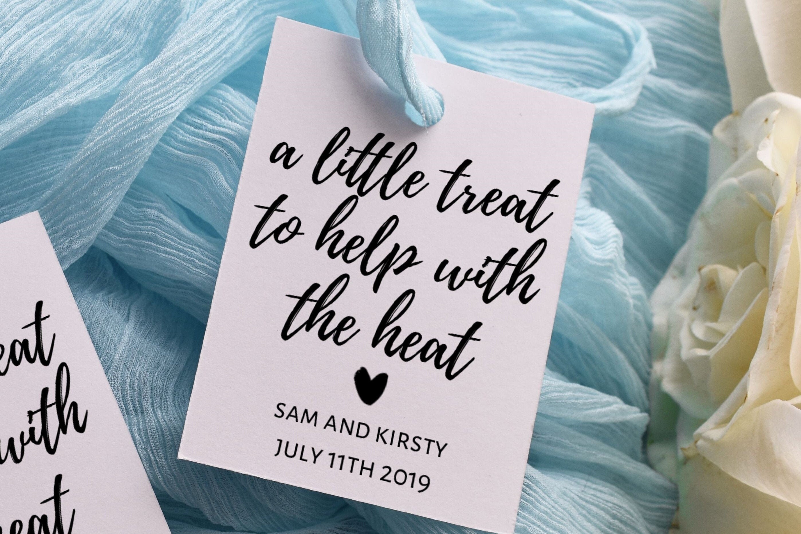 Fan Tags for Wedding Favours Summer Wedding Fan Tags A - Etsy UK