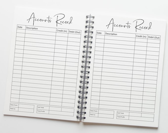 A5 Business Accounts Book, Pink Business Stationery, Book Keeping, Log ...