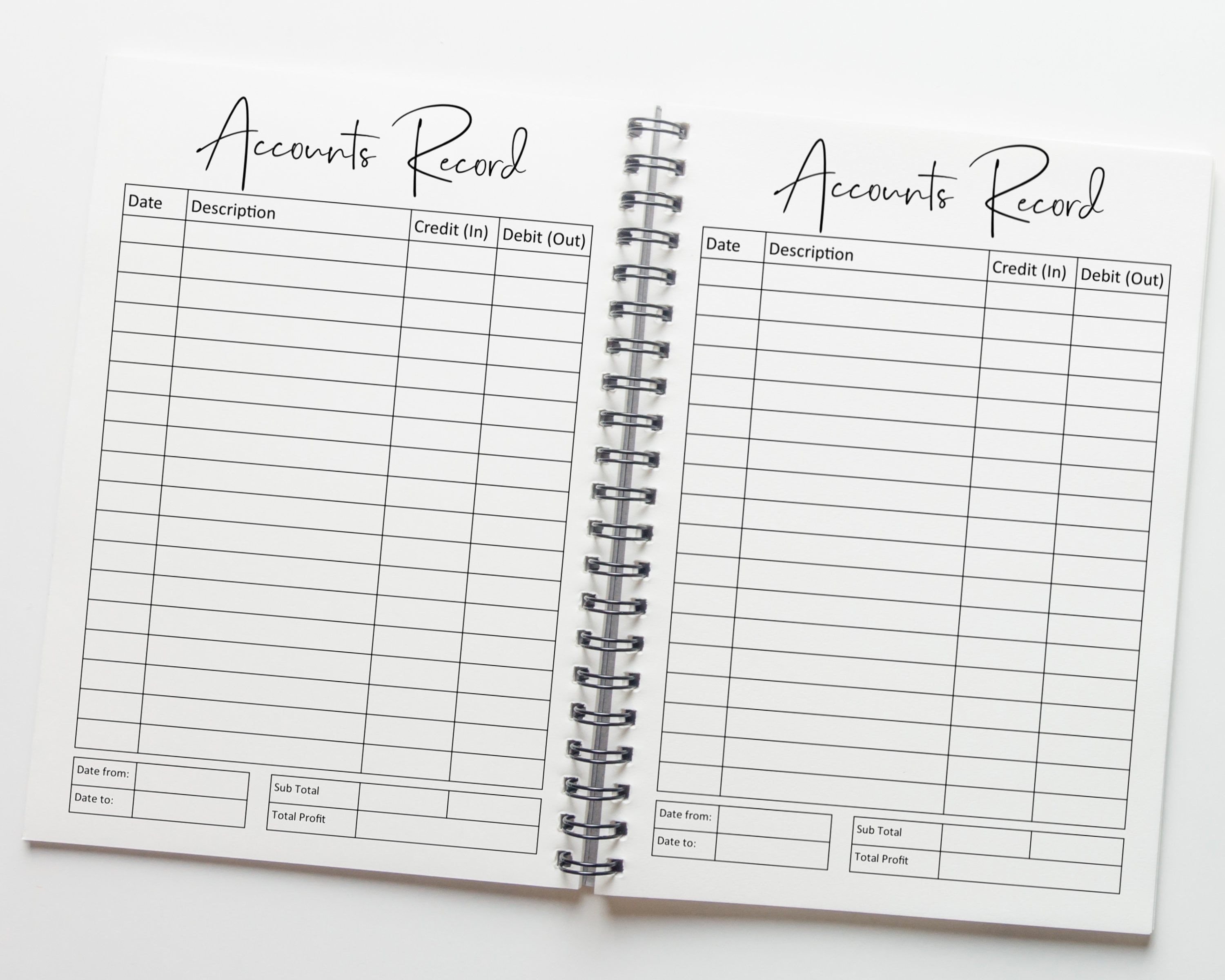 Business Logo Accounts Book Accounts Tracking Book - Etsy