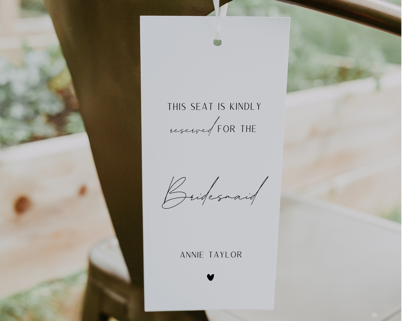 Wedding Ceremony Reserved Chair Tags. Personalised and Printed - Etsy UK