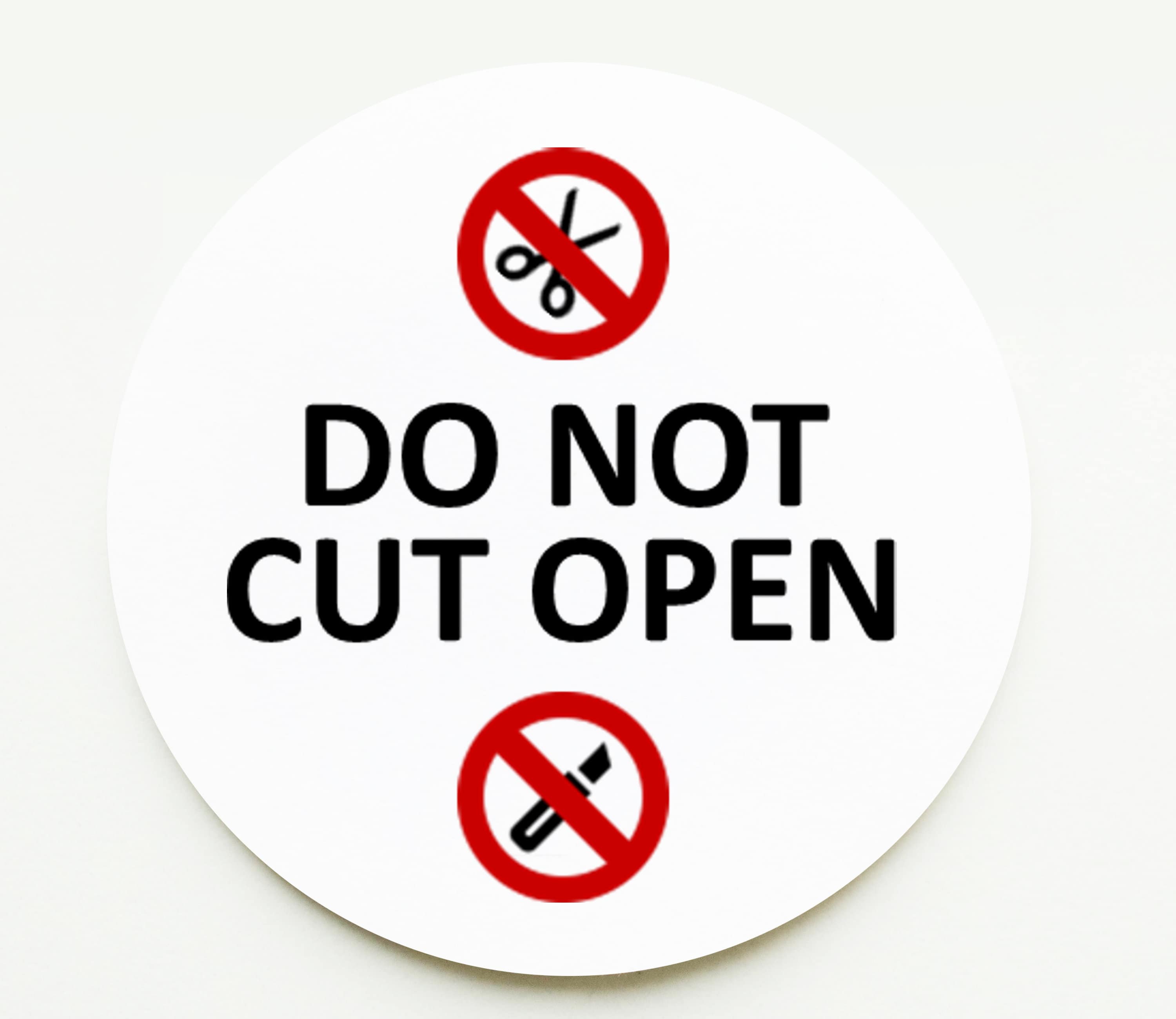 Do Not Cut Open Stickers Do Not Open with Sharp Objects | Etsy
