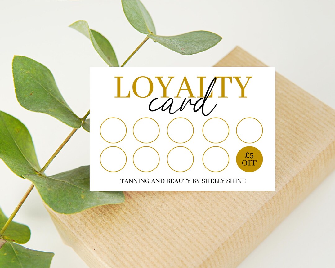 Custom Loyalty Cards: 10 Stamp Circles, Personalized Business Card - Etsy