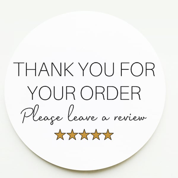 Thank You for Your Order Please Leave a Review - Etsy