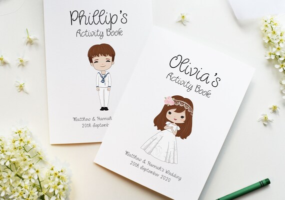 Girls and Boys Children's Wedding Activity Book With | Etsy