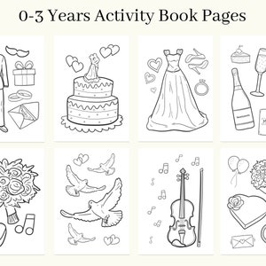 Girls, Personalised Wedding Activity Book With Crayons - Kids Wedding ...