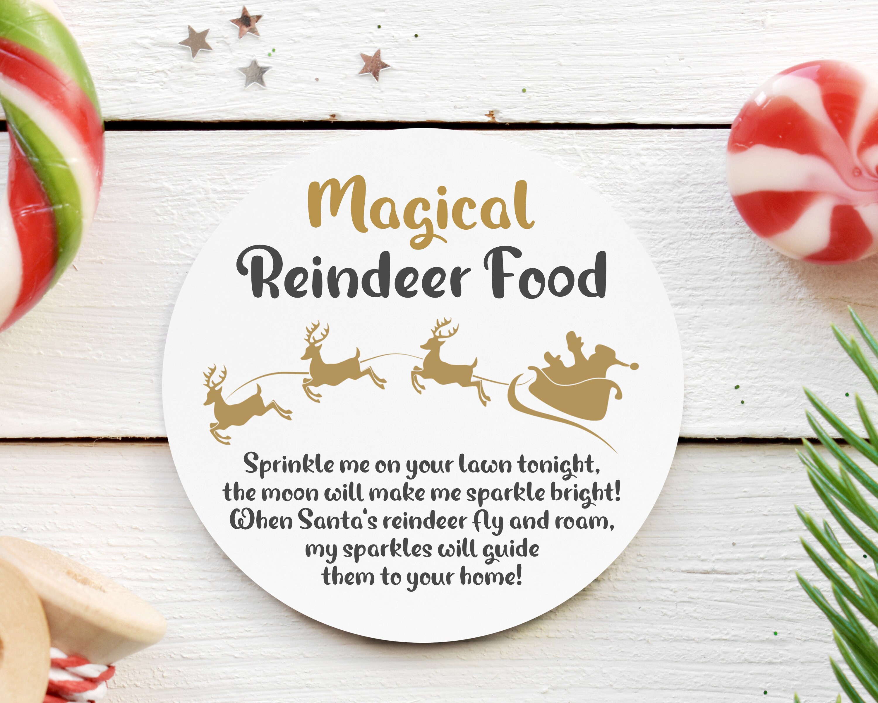 Reindeer Food Bag Stickers Labels for Reindeer Food Packs - Etsy