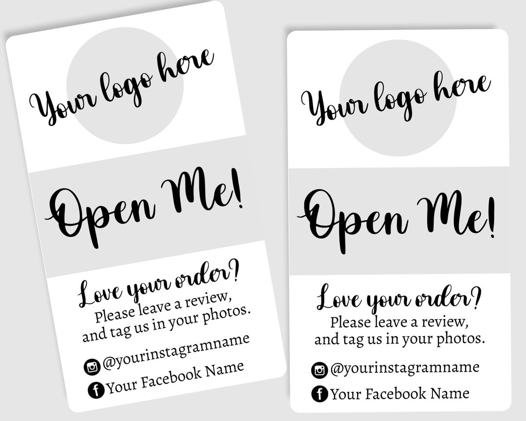 Open Me Box Seal Stickers - Business Logo Package Box Seals - Parcel ...