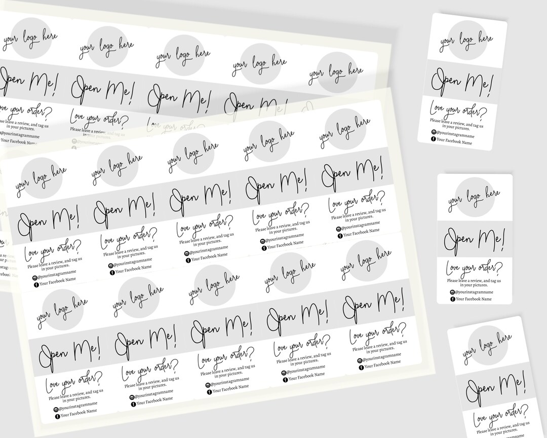 PIP Box Seal Stickers - Business Logo Package Box Seals - Parcel Labels ...