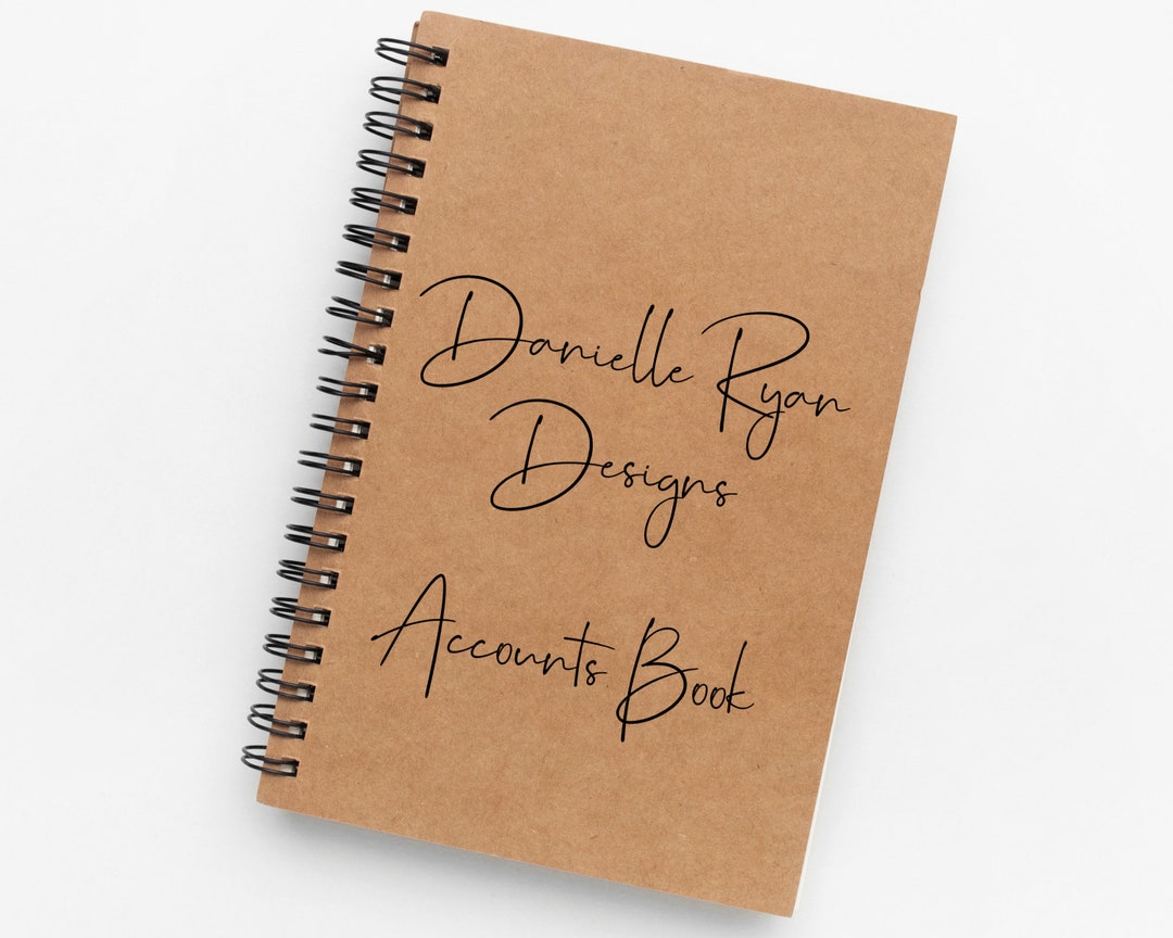 Personalised Kraft Brown Accounts Book - Business Accounts Tracking ...