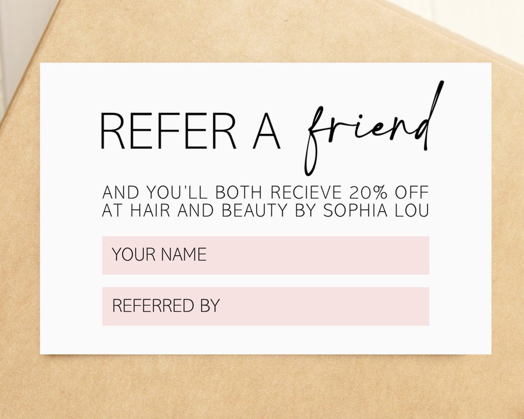 Personalized Refer a Friend Cards – Small Business Loyalty - Etsy