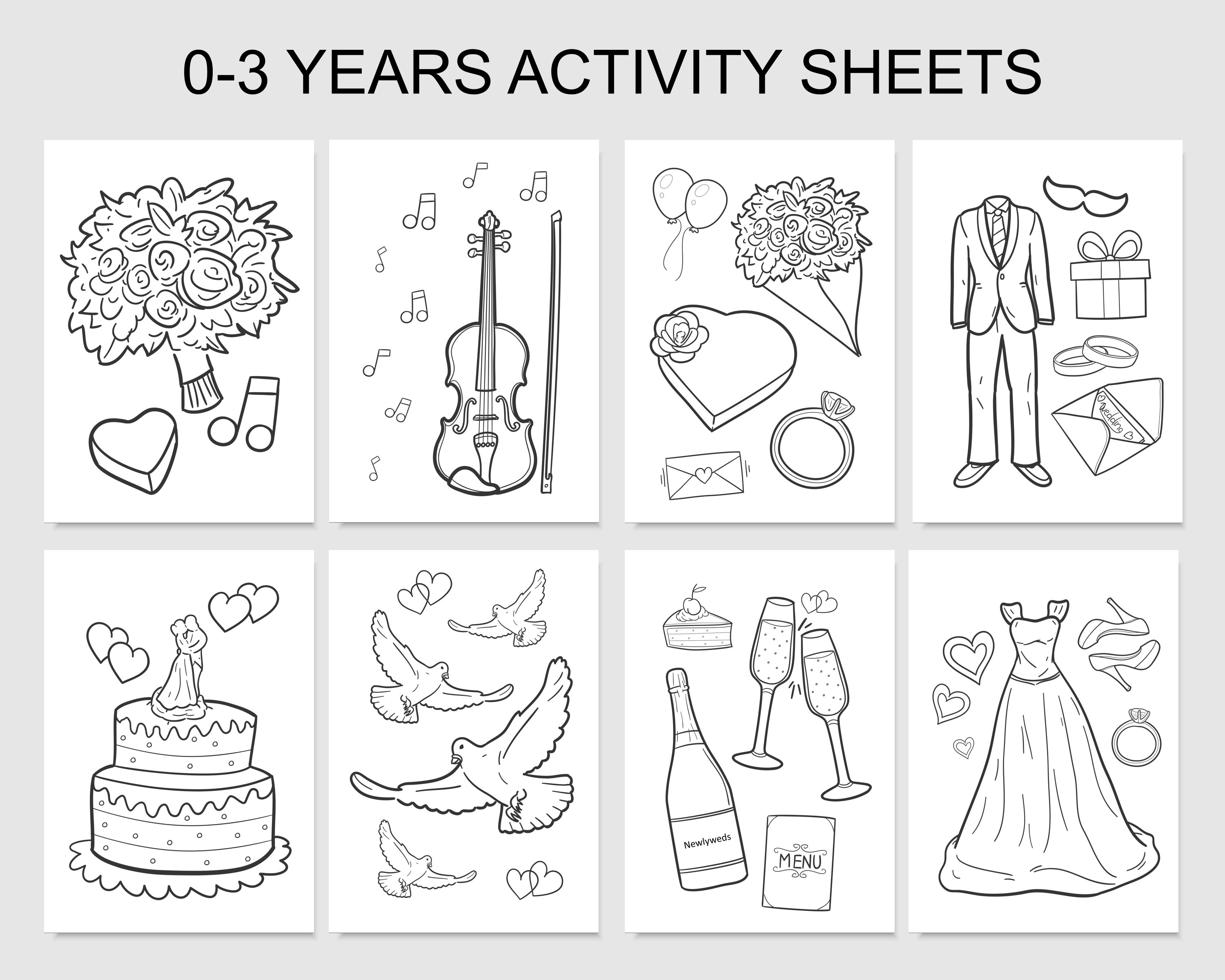 Wedding Activity Pages Loose Activity Sheets for Weddings - Etsy UK