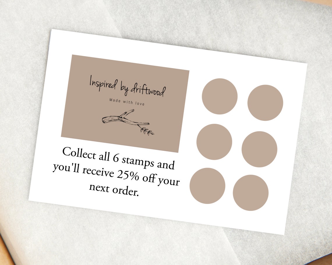 Business Loyalty Cards Personalised Logo Loyalty Cards - Etsy