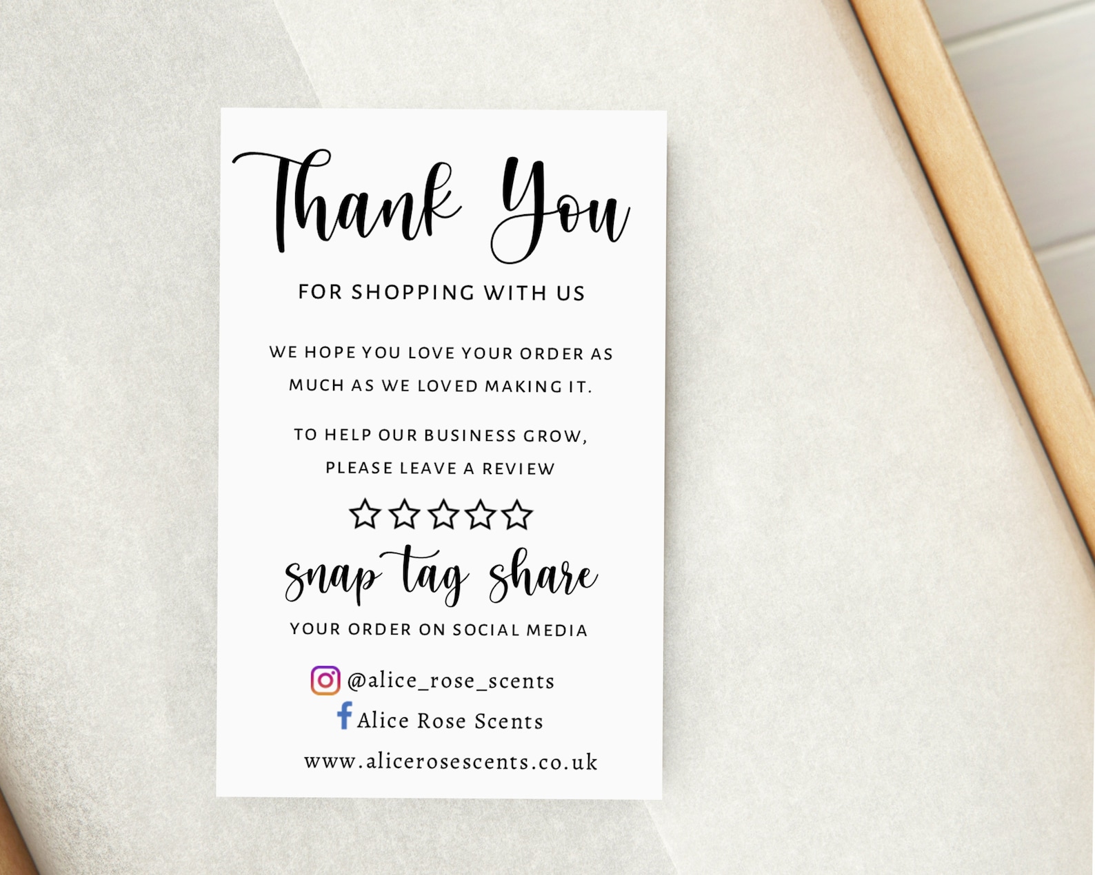 Thank You for Your Order Cards Please Leave a Review Card | Etsy