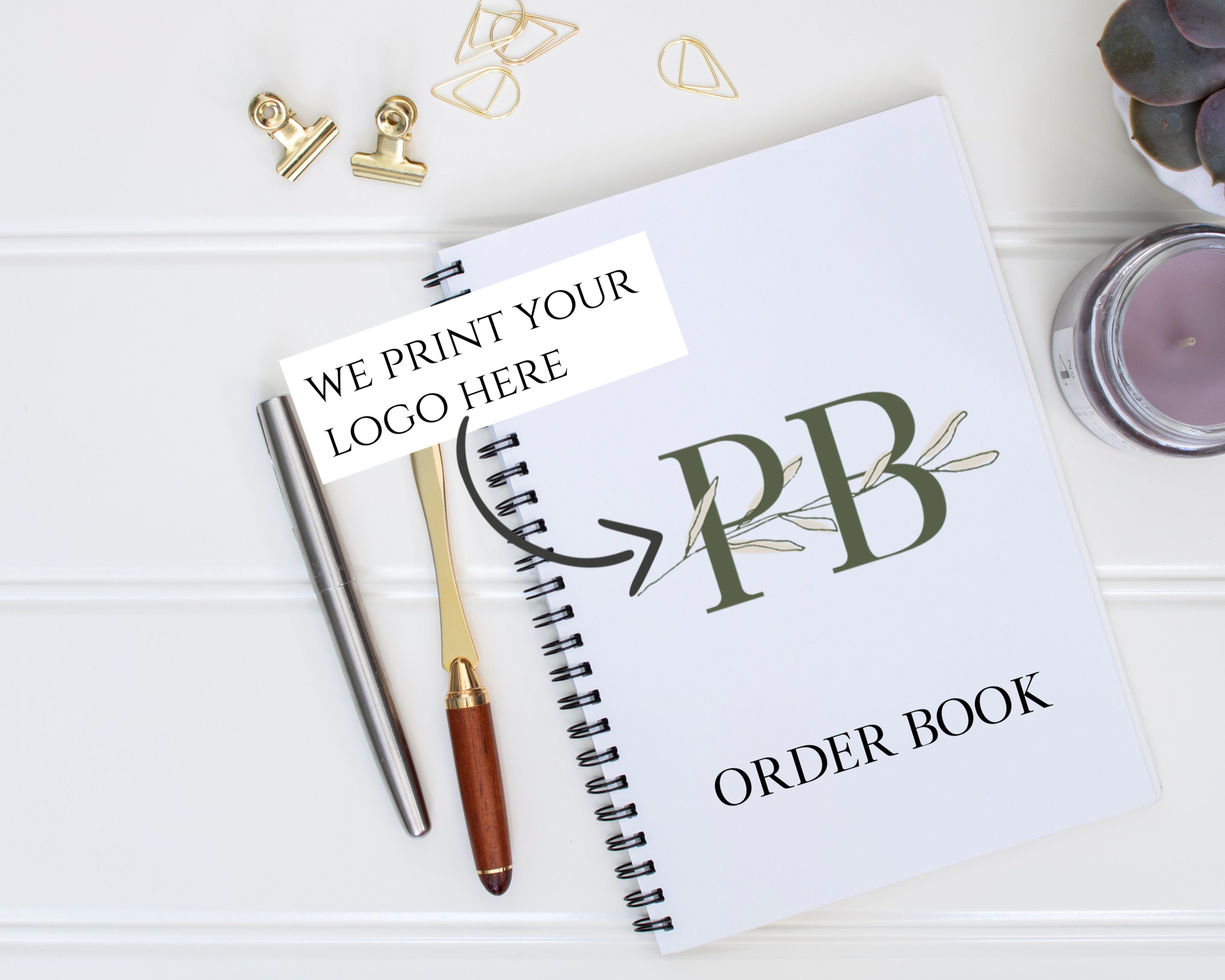 Your Logo Order Book A5 Business Order Book Personalised | Etsy UK
