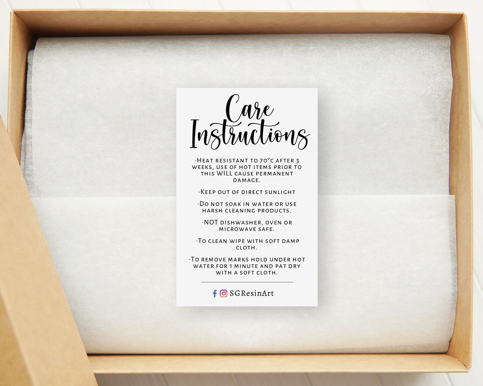 Personalised Instructions Cards Custom Washing Instructions - Etsy