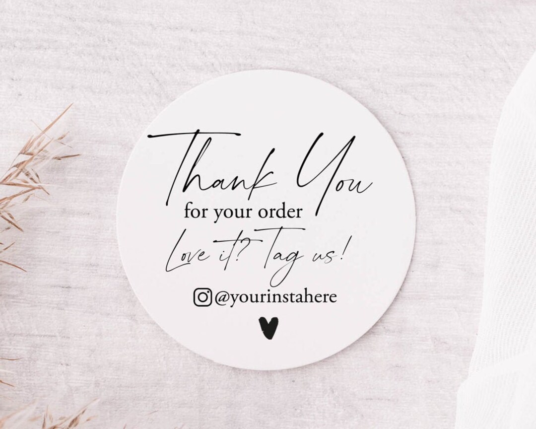 Thank You, Love It, Tag Us Stickers - Instagram Stickers - Personalised ...