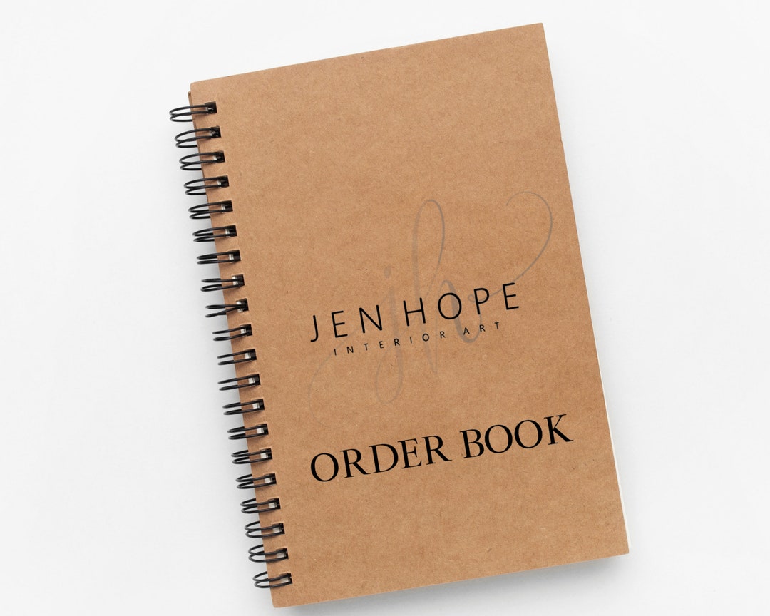 Business Logo Order Book, A5 Kraft Business Order Book, Personalised ...