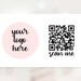QR Code & Logo Stickers - Rectangle Logo Stickers With a QR Code ...