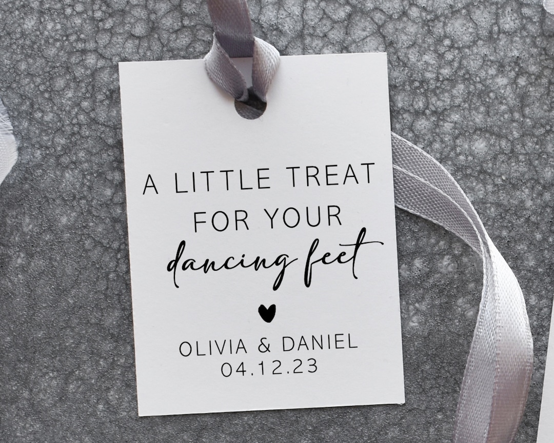 Flip Flop Tags - Slipper Tags - Dancing Feet Tags - Wedding Favour Tags ...