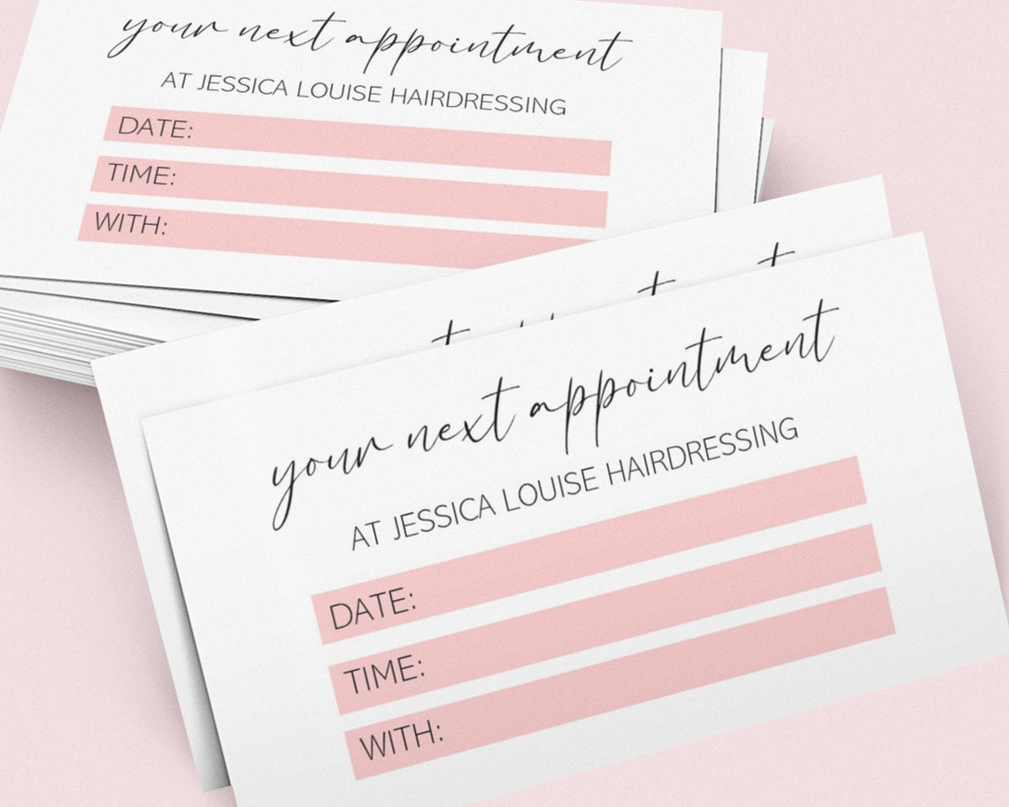 Next Appointment Cards for Beautician Hairdresser Salon or - Etsy UK