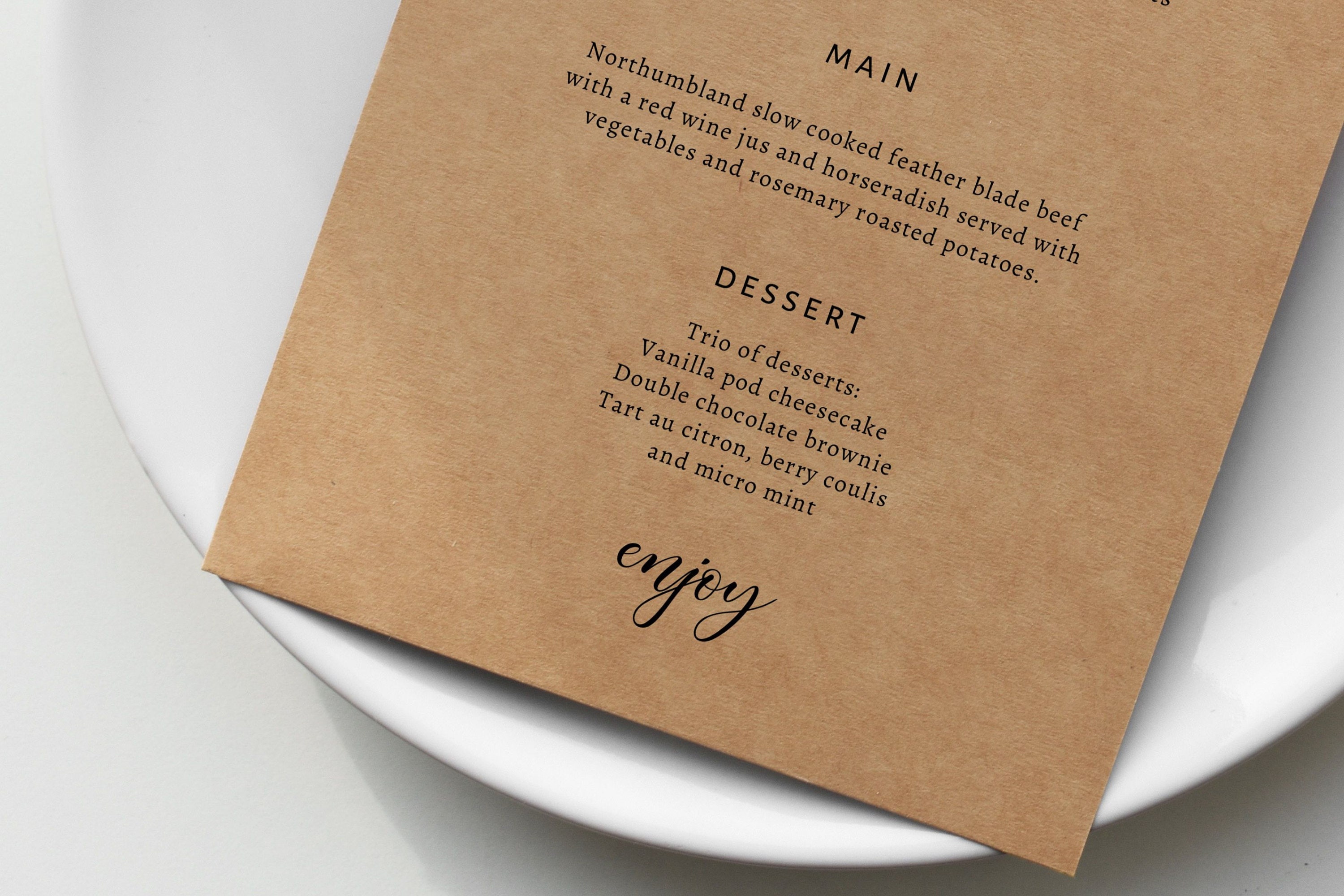 Personalised Wedding Menu Card Rustic Menu Card Wedding | Etsy