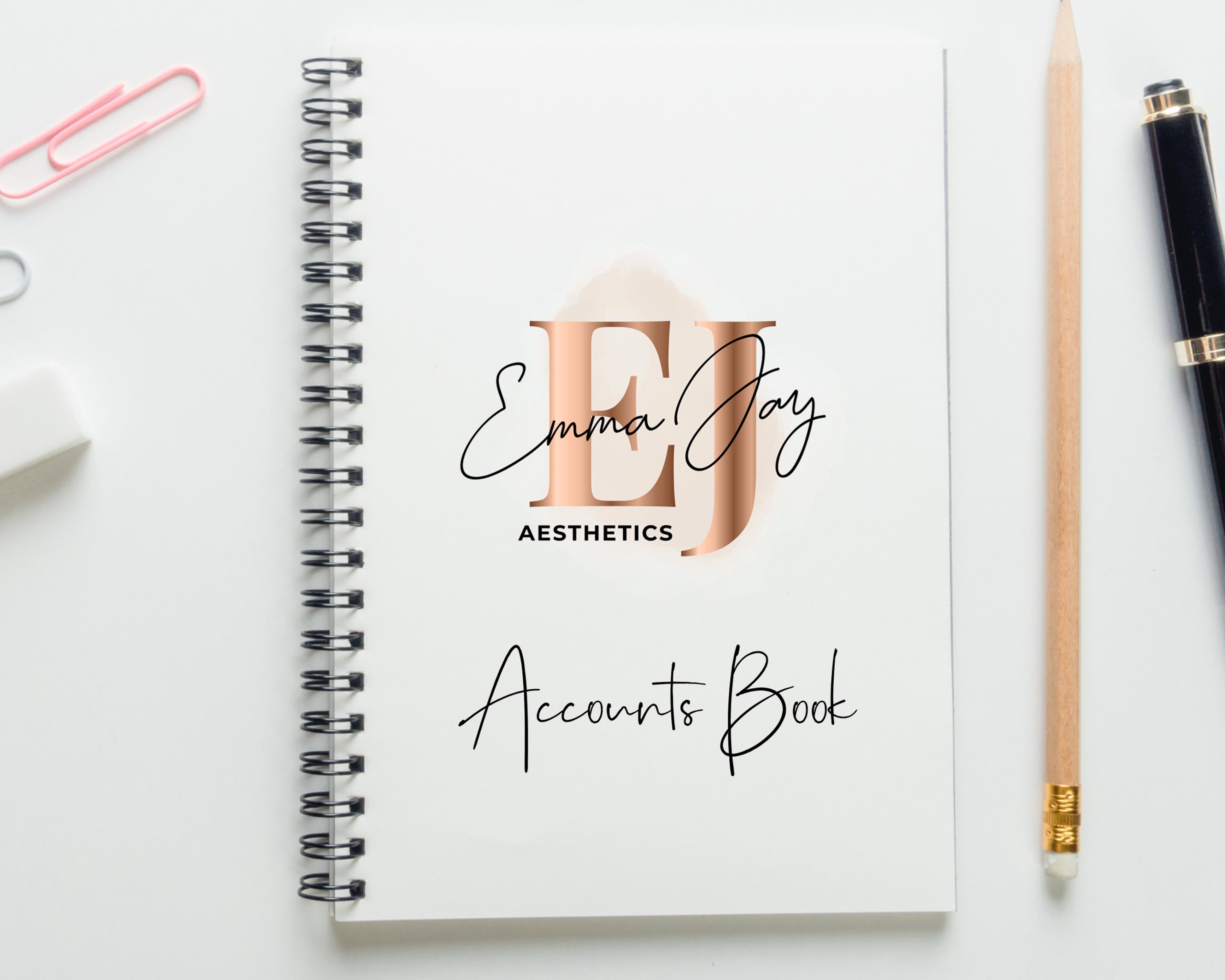 Business Logo Accounts Book Accounts Tracking Book - Etsy