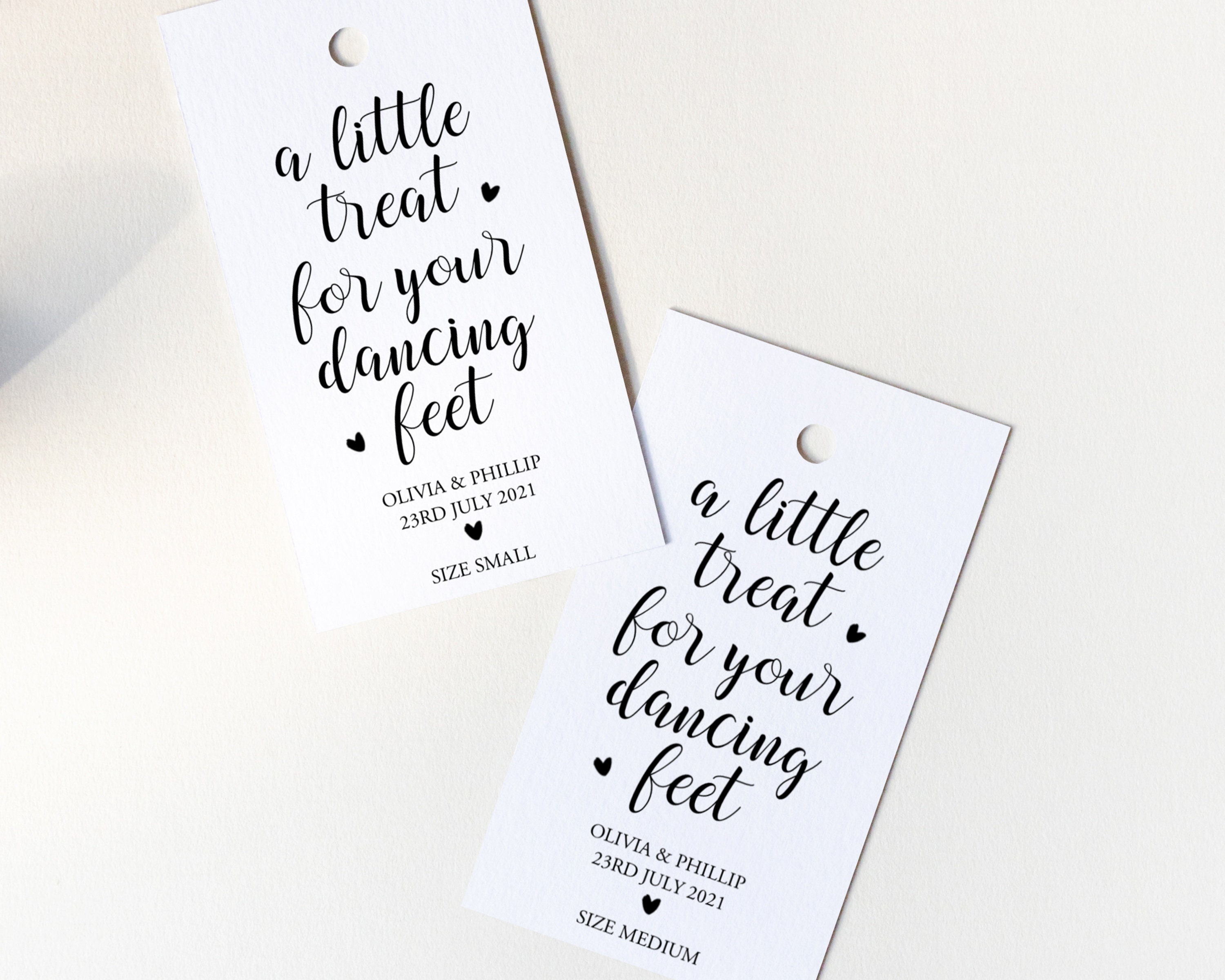 Personalised Flip Flop Tags Wedding Slipper Tags With Size - Etsy UK