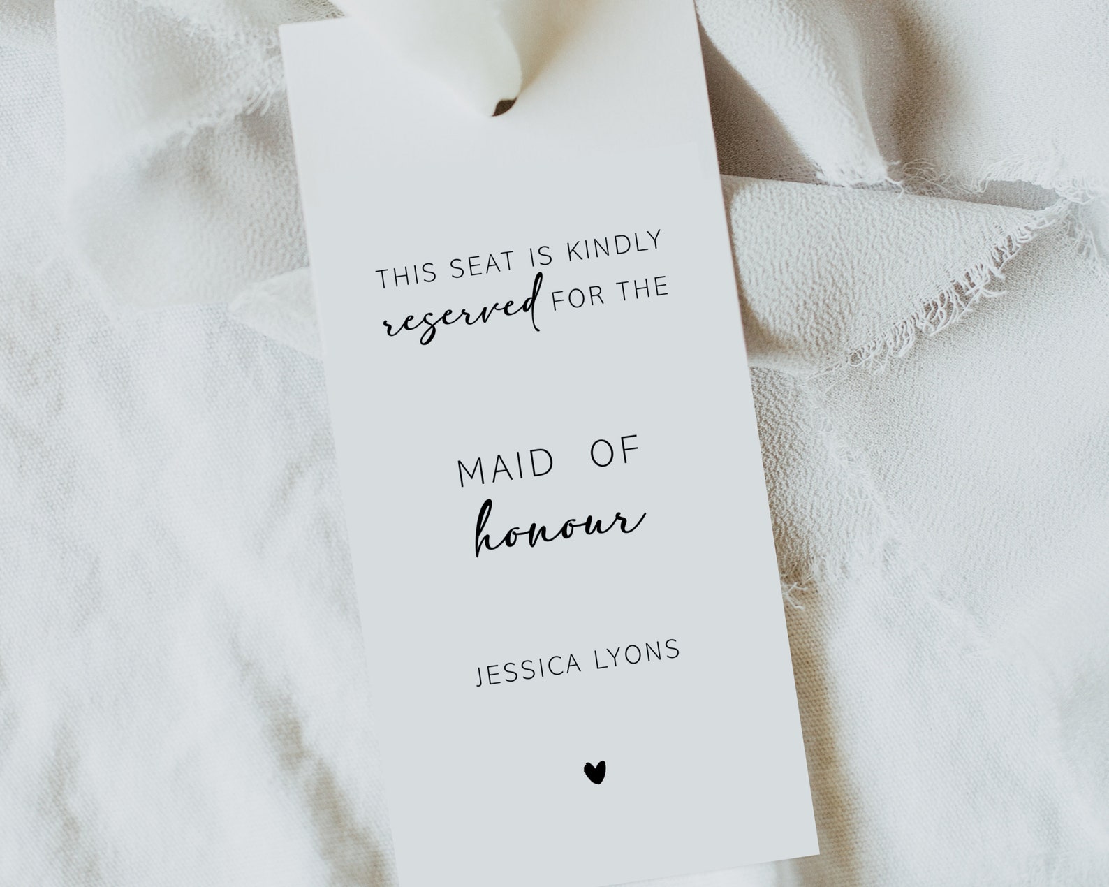 Reserved Seat Tags for Wedding Ceremony Chairs Printed - Etsy