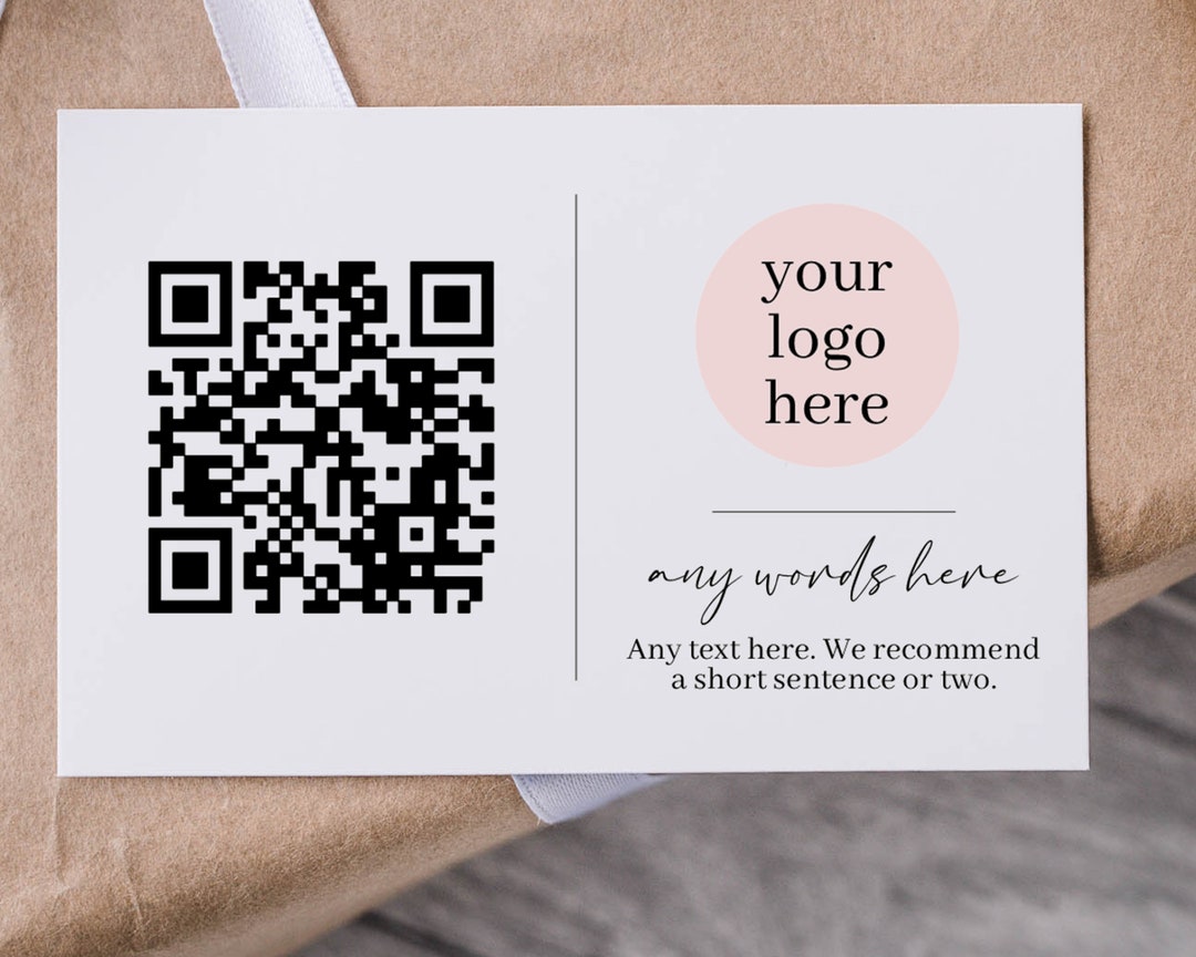 Business Logo and QR Code Cards, Printed Business Cards, Personalised ...