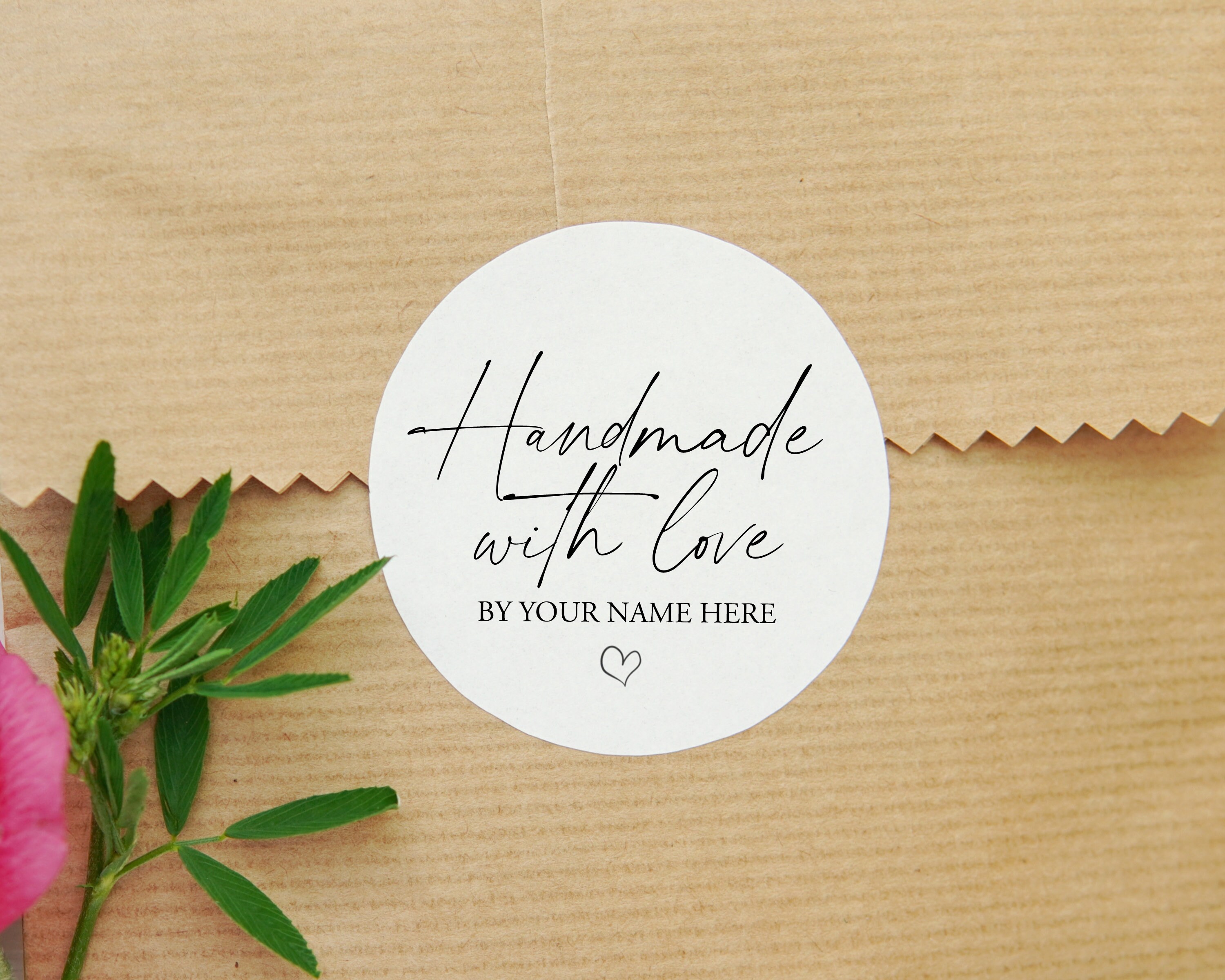 Handmade Business Stickers Personalised Business Name - Etsy