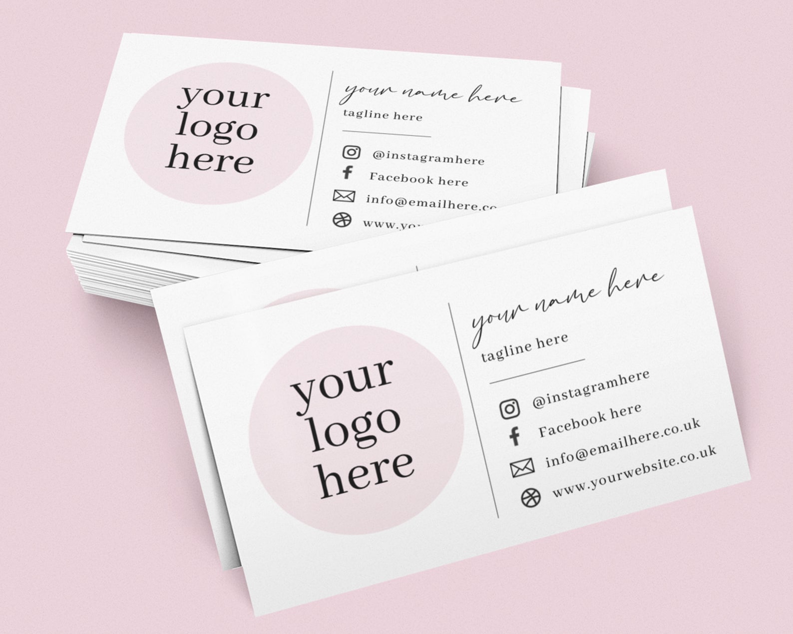 Business Cards, Printed and Personalised With Your Business Logo and ...