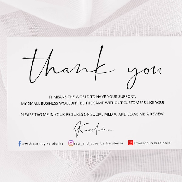 Thank You Slip - Etsy