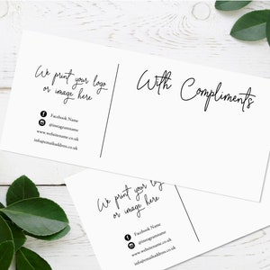 Personalised Business Logo Compliment Slips, Logo Thank You Slips ...