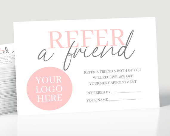 Logo Refer a Friend Loyalty Cards for Small Businesses - Etsy UK