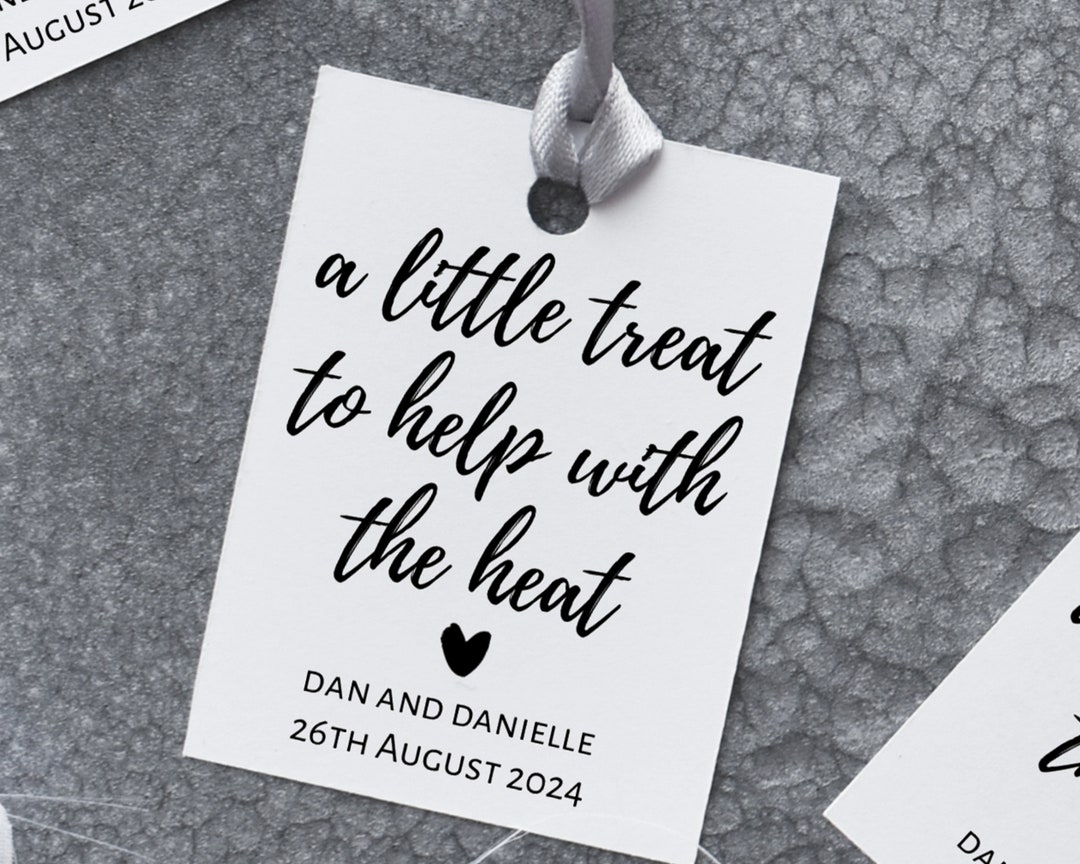 Fan Tags for Wedding Favours - Summer Wedding Fan Tags - A Little Treat ...