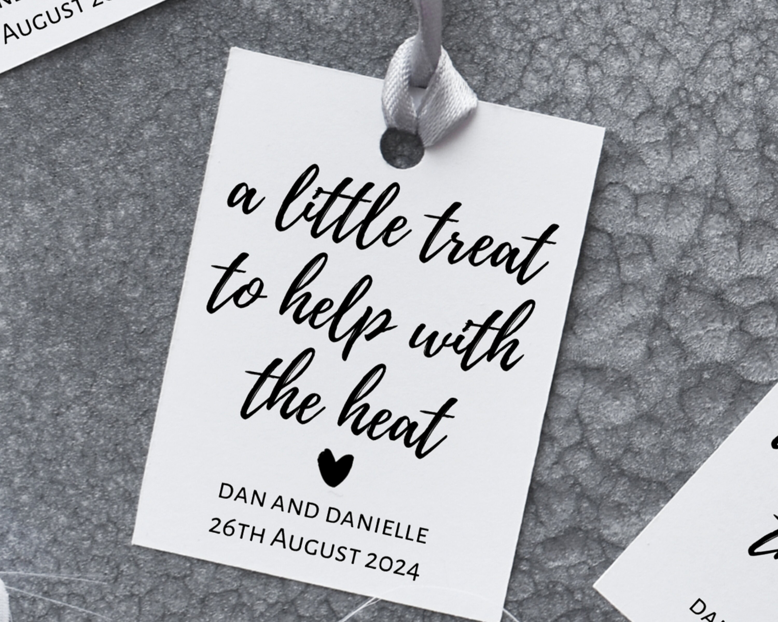 Fan Tags for Wedding Favours Summer Wedding Fan Tags A - Etsy