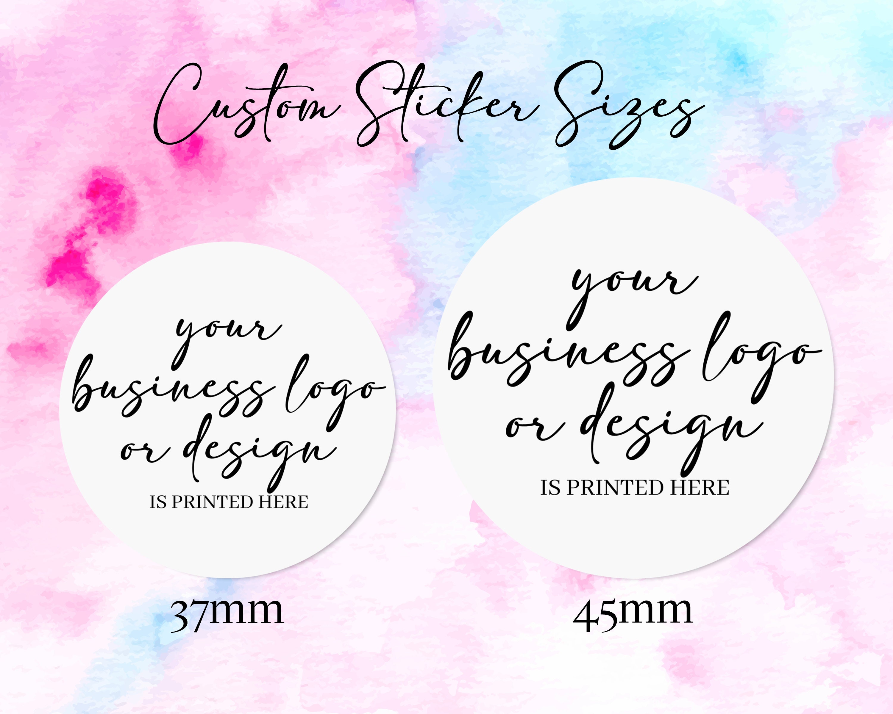 Logo Stickers 45mm or 37mm Small Business Circle Logo | Etsy UK