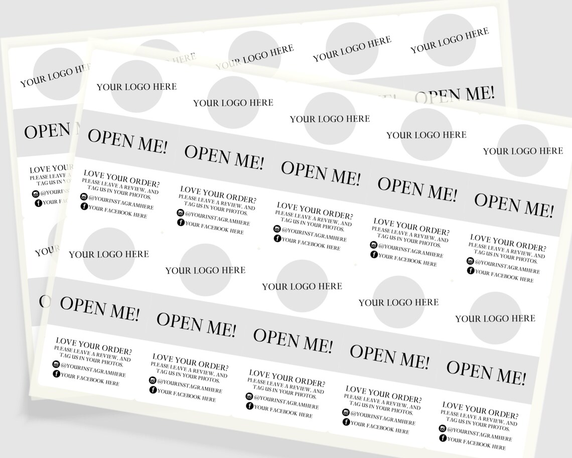 Personalised Box Seal Stickers Logo Parcel Box Seals | Etsy