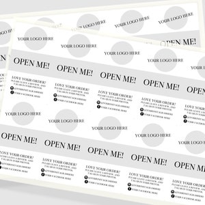 Personalised Box Seal Stickers - Logo Parcel Box Seals - Parcel Labels ...