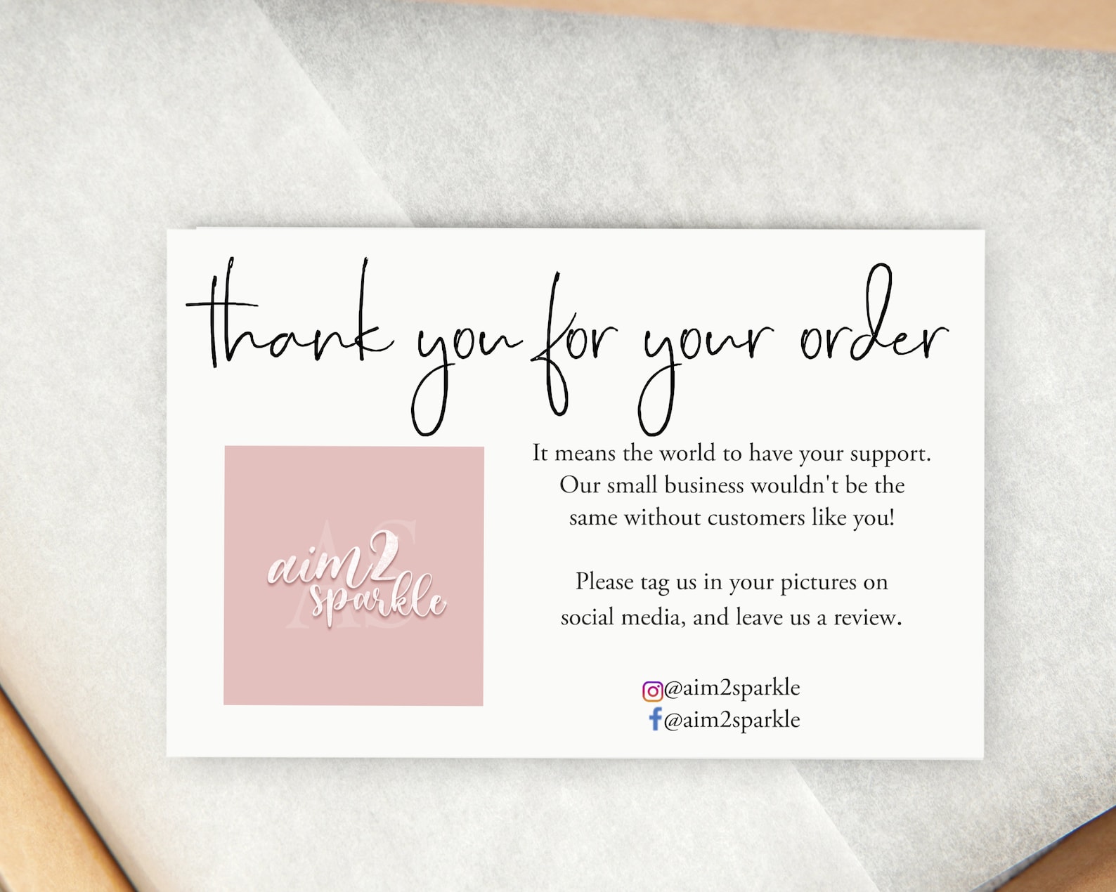 Thank You for Your Order Cards Small Business Thank You - Etsy UK