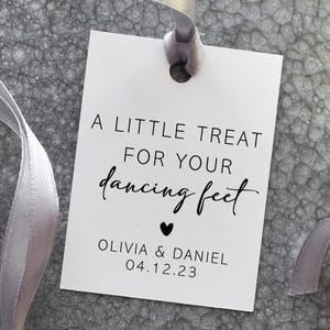 Flip Flop Tags - Slipper Tags - Dancing Feet Tags - Wedding Favour Tags ...