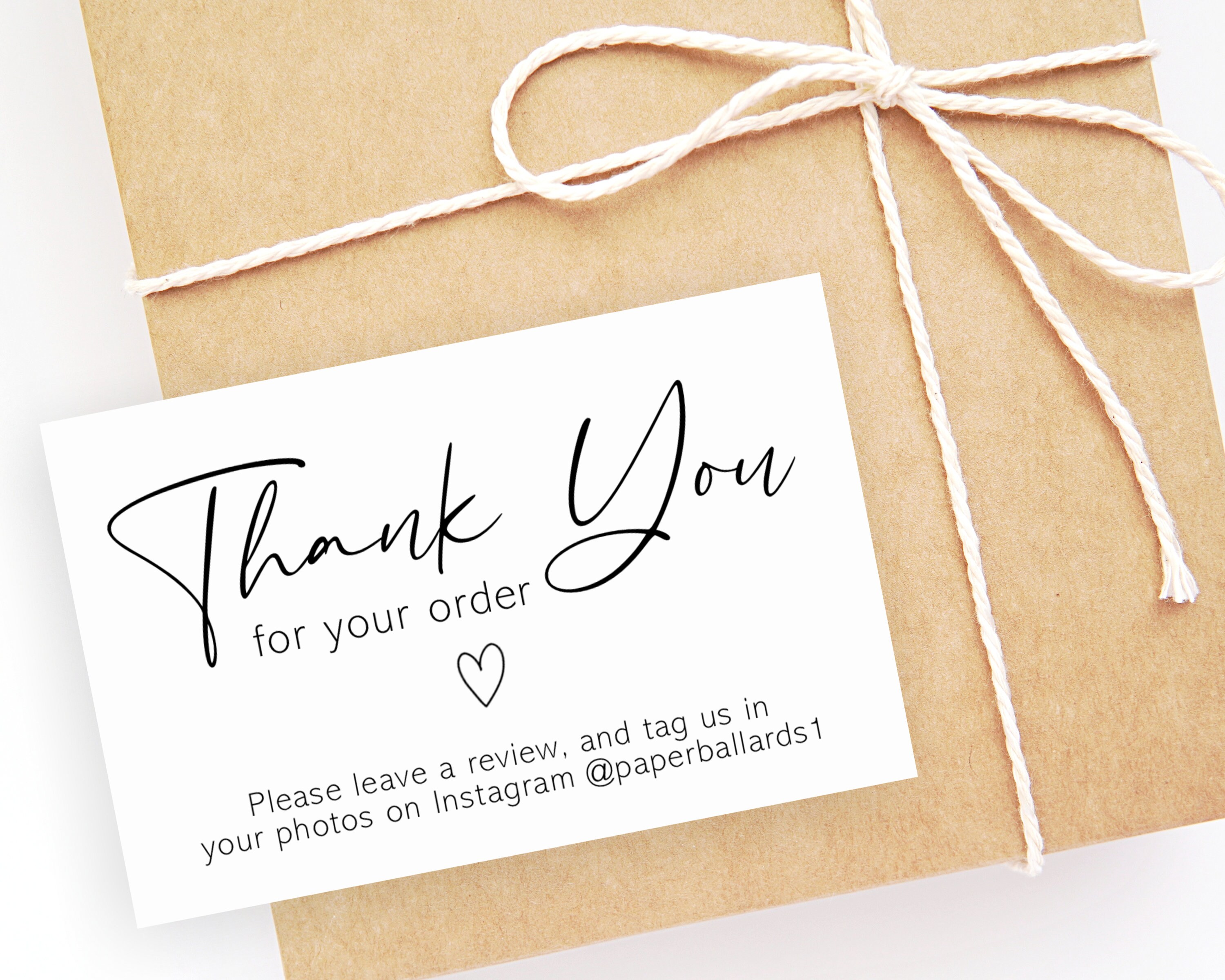 Custom Thank You for Your Order Business Card Fully - Etsy UK