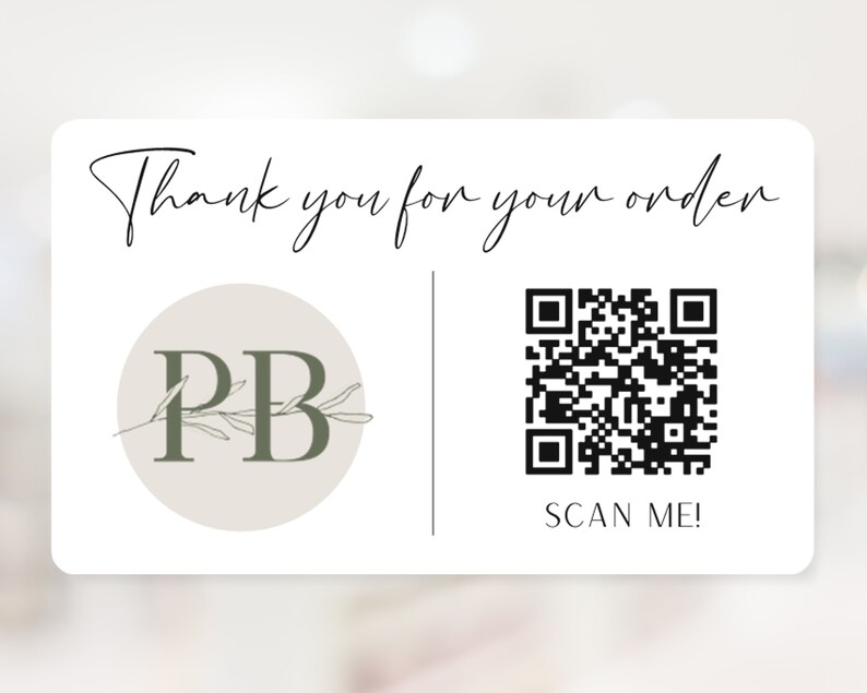 Thank You for Your Order Stickers Logo Stickers and QR Code Stickers ...