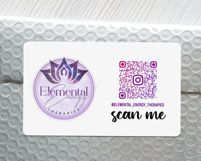 Custom Logo & QR Code Stickers - Rectangle Social Media Labels - Etsy