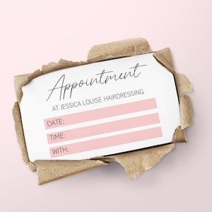 Printed Appointment Cards for Customers - Pink Your Next Appointment ...