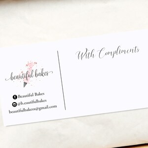 Personalised Business Compliment Slips, Logo Thank You Slips, Custom ...