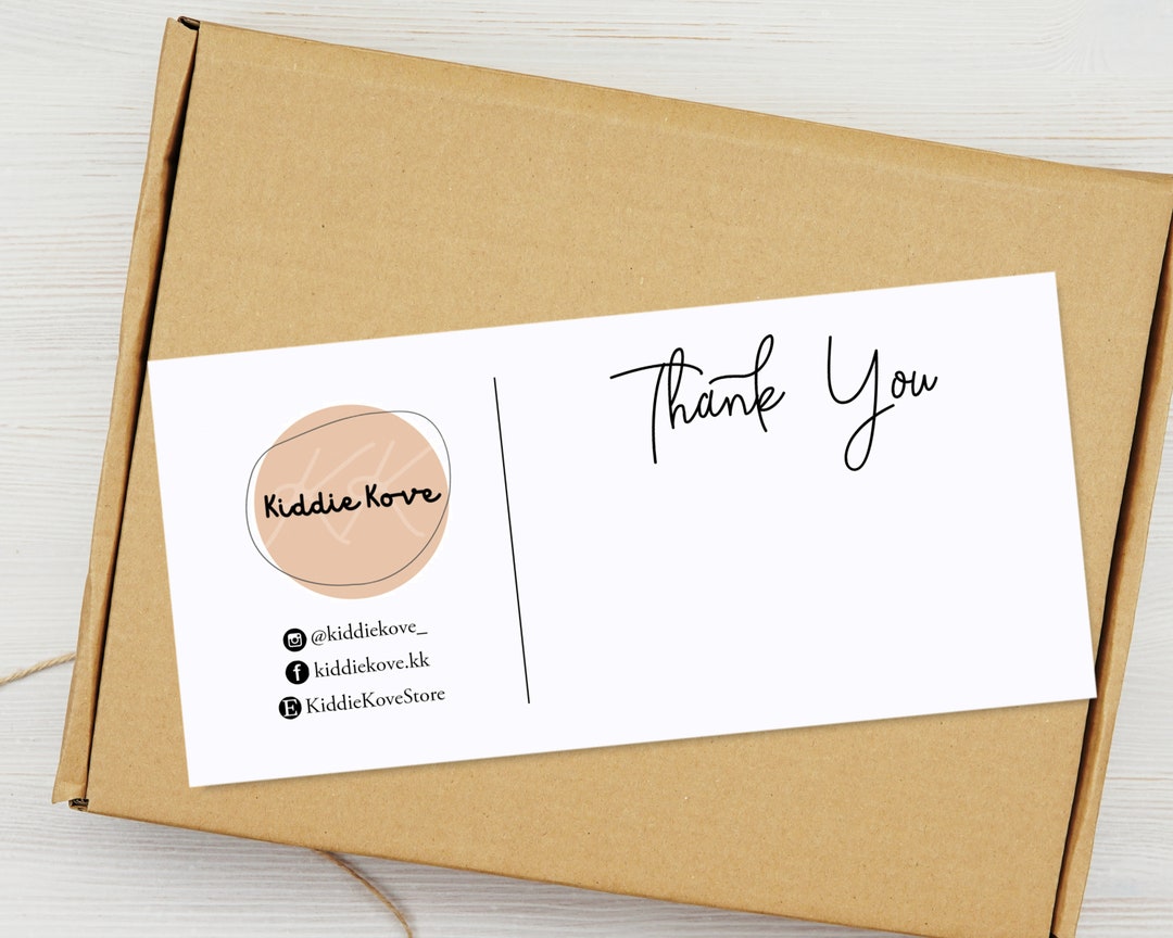 Personalized Business Logo Thank You Slips, Custom Packaging Inserts - Etsy
