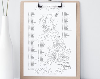 Small Business Map of Sales - Etsy UK