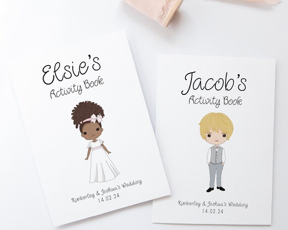 Girls and Boys Children's Wedding Activity Book With - Etsy